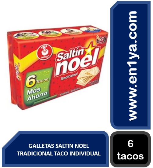 GALLETAS SALTIN NOEL TRADICIONAL TACO INDIVIDUAL X6 UNIDADES