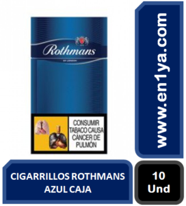 CIGARRILLOS ROTHMANS AZUL CAJA POR 10 UND